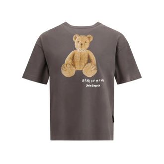 Palm Angels Bear In Mind Grafik T-Shirt - - Tops - Herren - Braun - M