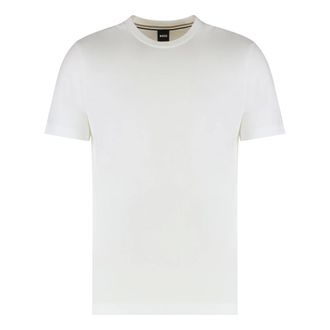 HUGO BOSS Homme, Tops, Blanc, Taille: S Logo Cotton T-shirt