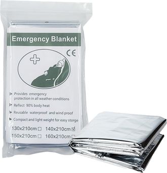 Generic Extreme, kalte &Uuml;berlebensdecke, reflektierende Ausr&uuml;stung, tragbar, wiederverwendbar, f&uuml;r Erwachsene, M&auml;nner, Frauen, Camping, Wandern, Winter, Regen,