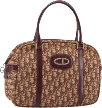 Dior Sac &agrave; main Pre-owned en toile Trotter - Femme - Pre-owned - Rouge - Taille: ONE Size