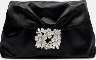 Roger Vivier Clutch Efflorescence Mini aus Satin