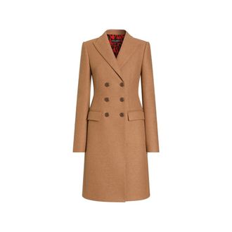 Dolce & Gabbana Dolce Zweireihiger Wollmantel - - Coats - Damen - Braun - S