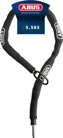 ABUS Rahmenschloss-Einsteckkette ADAPTOR CHAIN Classic 5.5KS - 5,5 mm starke Stahlkette mit ovalem Loop - Fahrradschloss f&uuml;r Fahrrad und E-Bike - L&auml;nge 100