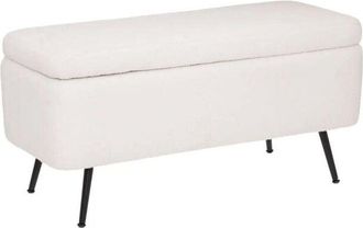 Atmosphera Atmosphera - Banc & Coffre de Rangement Aurora 100cm Blanc