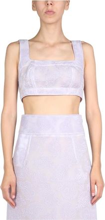Jil Sander Femme, Tops, Violet, Taille: 38 FR Sleeveless Top