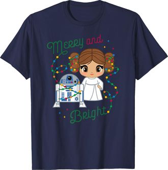 Star Wars Merry and Bright Lea & R2-D2 T-Shirt