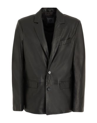 8 by YOOX LEATHER OVERSIZED BLAZER