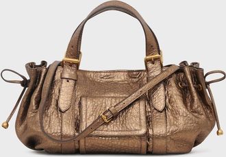 Gerard Darel Sac &agrave; main en cuir bubble m&eacute;tallis&eacute; - 18H - Mordor&eacute;