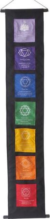 Saraswati Designs Wandbehang 7 Chakren Baumwolle bunt 25x130cm