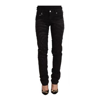 Just Cavalli Femme, Jeans, Noir, Taille: W25 Jean Slim Noir &Eacute;l&eacute;gant avec Ornements