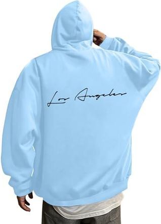 Generic Sweat a Capuche Homme Sweatshirt Hooded Sweats &agrave; Capuche Homme avec Imprim&eacute; Lettre, Id&eacute;al pour Le Confort Quotidien