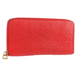 Loewe Portefeuille en cuir Pre-owned - Femme - Pre-owned - Rouge - Taille: ONE Size