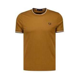 Fred Perry Twin Tipped T-Shirt - - Tops - Herren - Beige - XL
