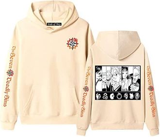 Keephen The Seven Deadly Sins Sweat À Capuche Anime Meliodas Cosplay Costume Imprimé À Manches Longues Sweat Pull Veste Tops pour Unisexe