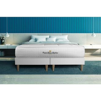 Royal Palace Bedding Royal Palace Bedding - Ensemble matelas sommier Balmoral 200 x 200 cm - Couleur : Blanc