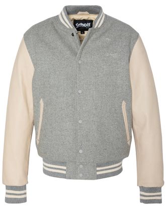 Schott NYC Herren Lc8705x Jacke, Light Grey/Beige, S