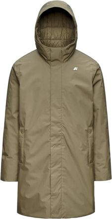 K-Way Thomas Warm Micro Canvas Jacke - - Coats - Herren - Gr&uuml;n - L