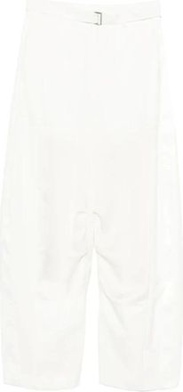 sacai Femme, Pantalons, Beige, Taille: 38 FR Pantalon Large Ceintur&eacute; &agrave; la Taille
