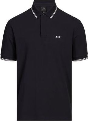 A|X Armani Exchange Polo manches courtes en coton m&eacute;lang&eacute;