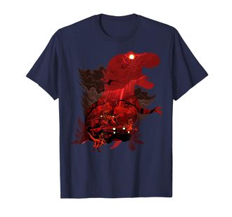 Jurassic Park T-Rex Red Safari Collage T-Shirt