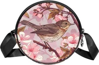 Generic Sac &agrave; bandouli&egrave;re rond pour femme, petit sac &agrave; bandouli&egrave;re avec fermeture &eacute;clair, bretelles r&eacute;glables, sac &agrave; main rond d&eacute;contract&eacute; pour femmes et fill