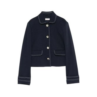 Liu Jo Kurze Viskosejacke - - Jackets - Damen - Blau - L