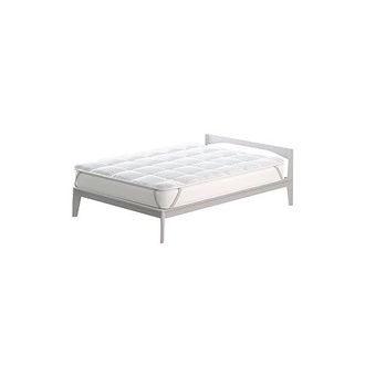 Italian Bed Linen Basic Topper Gesteppt matratzenschoner, 120x195 cm, Wei&szlig;