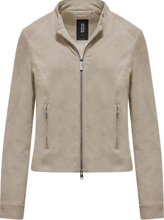 Bomboogie Femme, Vestes, Gris, Taille: 42 FR Naty Leather Jacket