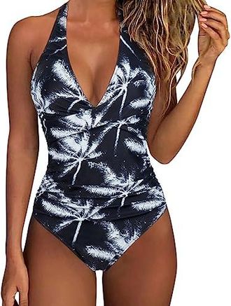 Generic Maillot de bain gainant pour femme - Push Up - Col en V - Sexy - Maillot de bain une pi&egrave;ce - Forme incurv&eacute;e - Maillot de bain - Maillot de bain - Spor