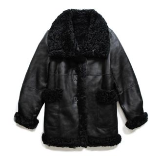 Just things we like Reversible Shearling Coat - - Jackets - Damen - Schwarzk - M