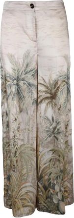 Liu Jo Femme, Pantalons, Multicolore, Taille: 36 FR Classico Satin Wide Pantalons