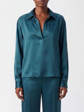 Tom Ford Blouse en pure soie &agrave; col V et manches longues &agrave; emmanchures basses