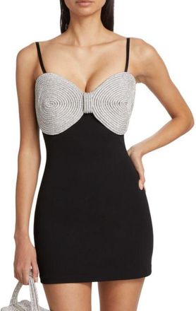 Mach & Mach March & March Crystal-embellished Mini Dress Size L