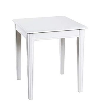 Haku M&ouml;bel Beistelltisch wei&szlig;, Massivholz, MDF - Ma&szlig;e: B 45 cm x H 51 cm x T 45 cm, Style: Coastal Furniture