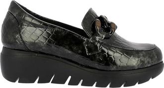 Doctor Cutillas Doctor CUTILLAS - Chaussures pour femme avec compensé, maillon, semelle en caoutchouc, mocassin, imprimé animal, crocodile, cuir verni pour femme, Bal