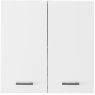 ML Design ML-Design Cabinet de Salle de Bain, Blanc, 60x60x31 cm, avec 2 Portes et 2 &Eacute;tag&egrave;res, Panneau MDF Finition M&eacute;lamin&eacute;e, Robuste, Armoire Murale de