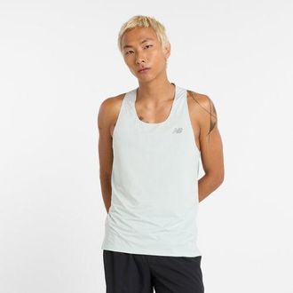 New Balance Herren Race Day Tank in Gr&uuml;n, Poly-Strick, Gr&ouml;&szlig;e XL