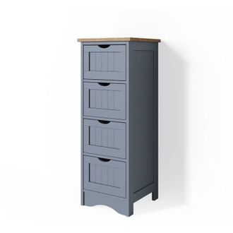 Vicco Meuble de rangement de salle de bain Bianco, Gris, 30 x 81 cm