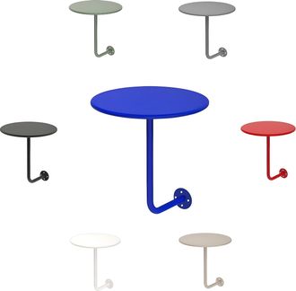 Generic Runder Bartisch Wandmontage, Schwebender Schreibtisch Bartisch L-F&ouml;rmiger Wandmontierter Cocktailtisch Beistelltisch Kaffeetisch f&uuml;r Caf&eacute; Bistrotisch 