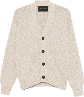 Tagliatore Homme, Pulls, Beige, Taille: M Cardigan Col V