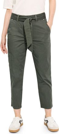 Cecil Damen B377749 Papertouch Hose mit Gürtel, cool Khaki, XXL / 26L