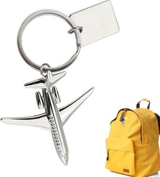 Generic Porte-cl&eacute;s avion 3D - Pendentif aviation, porte-cl&eacute;s avion grav&eacute; | Accessoire souvenir promotionnel pour les amateurs de voyages, les collectionneurs,