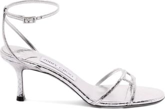 Jimmy Choo London ankle-strap heeled sandals - Silber