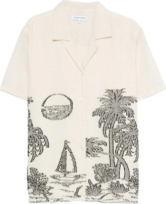 Maison Labiche Homme, Chemises, Beige, Taille: XL Short Sleeve Shirt
