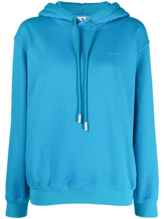 Off-white Hoodie mit diagonalen Streifen - Blau