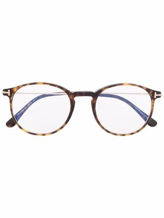 Tom Ford Eyewear lunettes de vue à monture ronde - Marron