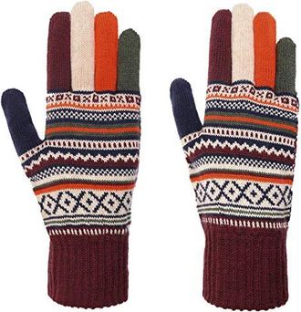 Lierys Gants en Tricot Liova Merino Femme - Made in Italy laine paire de pour avec doigts Hiver automne-hiver - taille unique multicolore