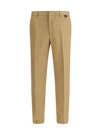 Gucci Mens Cotton Trousers Bisque