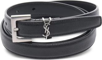 Saint Laurent ceinture Cassandre (années 2020) - Noir