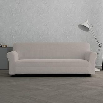 Italian Bed Linen Iris elastische Couchüberzüge, Textil, Turteltaube, 3 Plätze